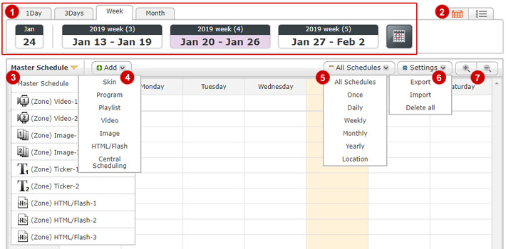 CAYIN SMP User Manuals - Schedule – Playback